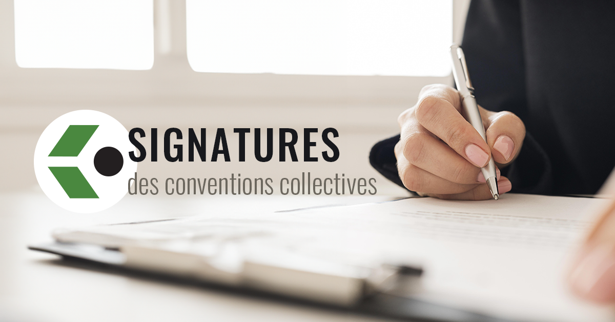 Signatures des conventions collectives - Syndicat de Champlain