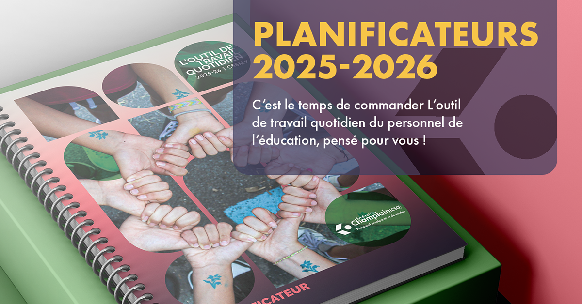 Commande du planificateur 2025-2026 - Syndicat de Champlain