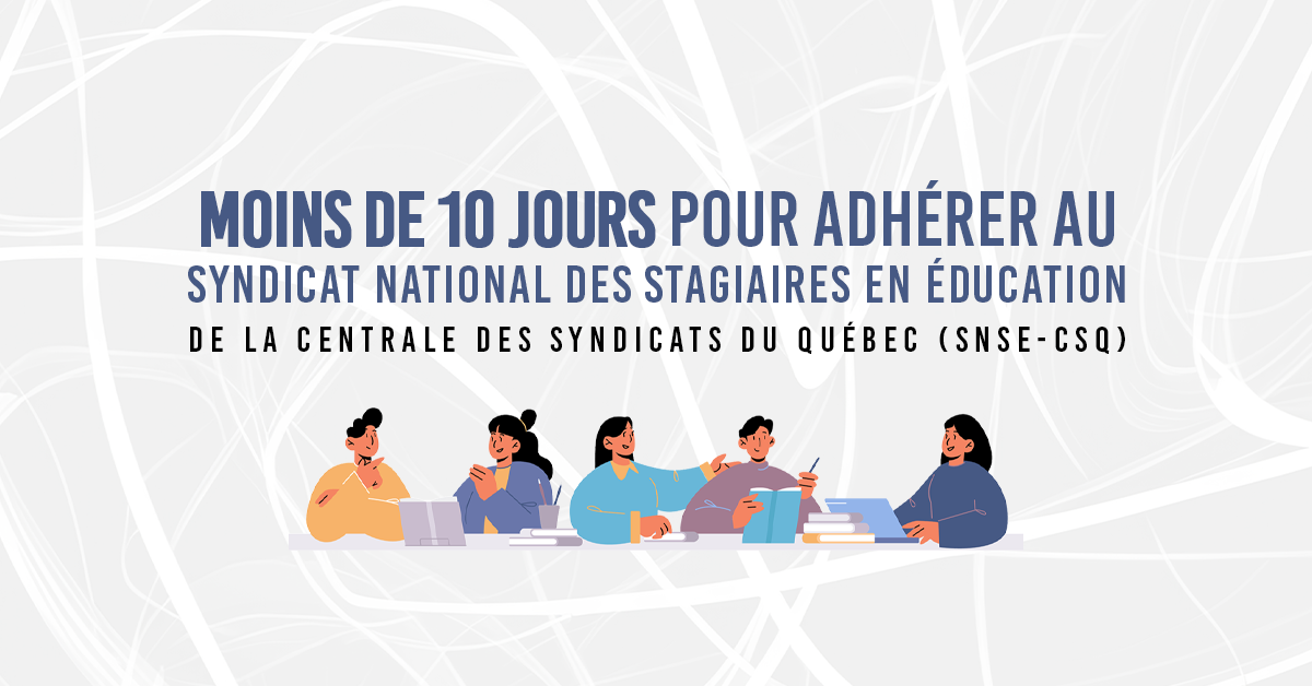 Moins de 10 jours pour adhérer au Syndicat national des stagiaires en ...