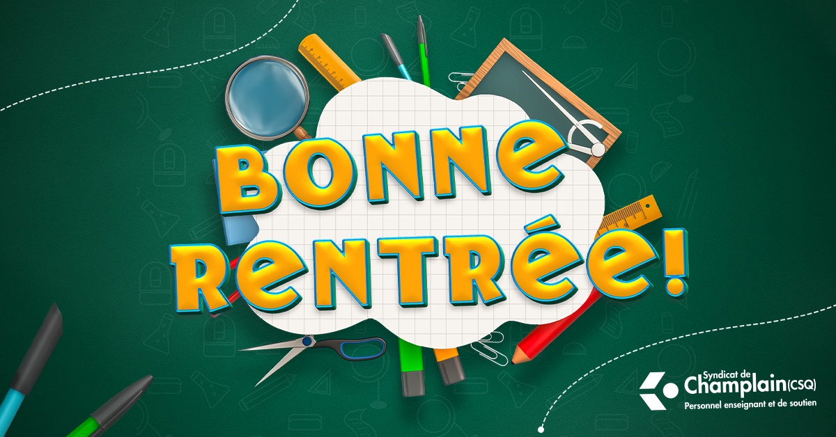 Bonne rentrée scolaire 2025-2026 - Syndicat de Champlain