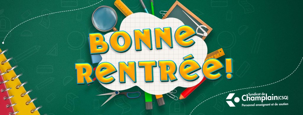 Bonne rentrée scolaire 2025-2026 - Syndicat de Champlain
