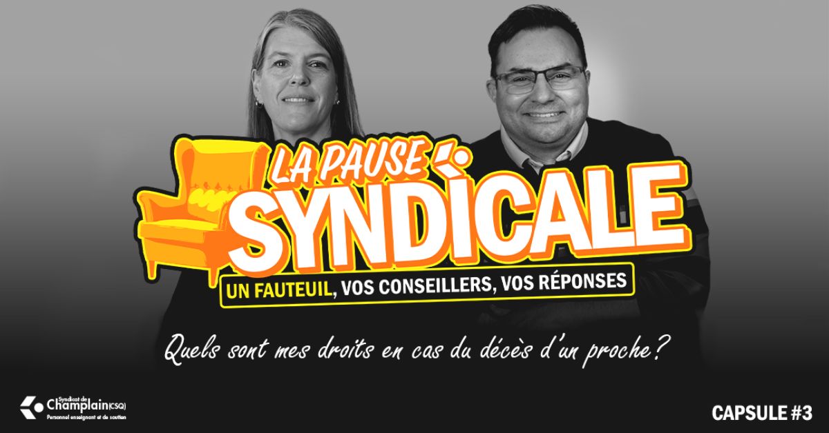 La Pause syndicale : les congés spéciaux en cas du décès d'un proche ...